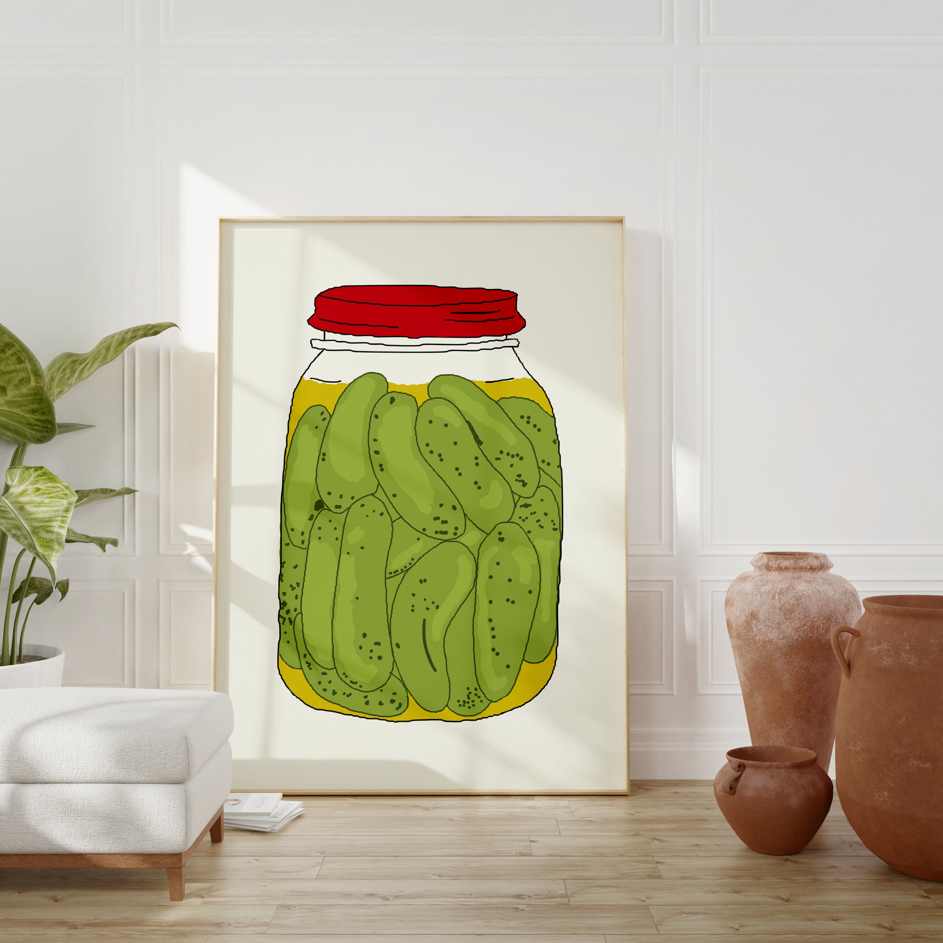Pickle Poster Aesthetic Kitchen Decor Retro Print Trendy Wall Art ...