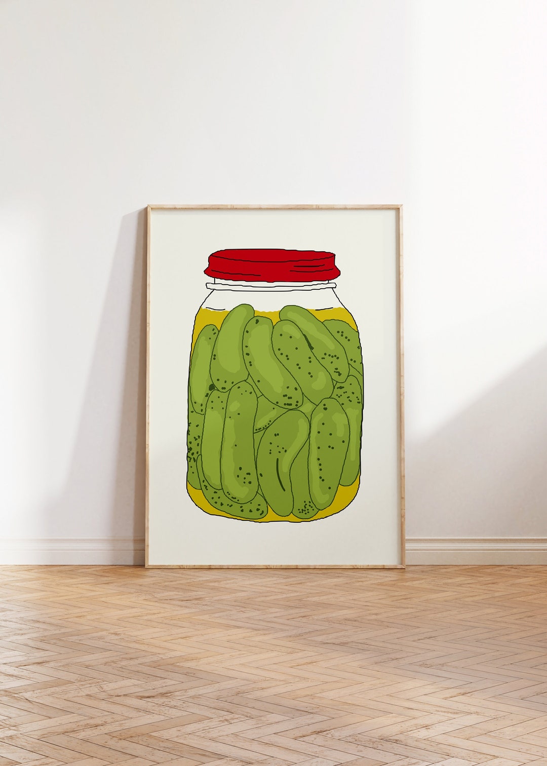 Pickle Print Kitchen Wall Decor Dill Pickle Poster Aesthetic Kitchen ...