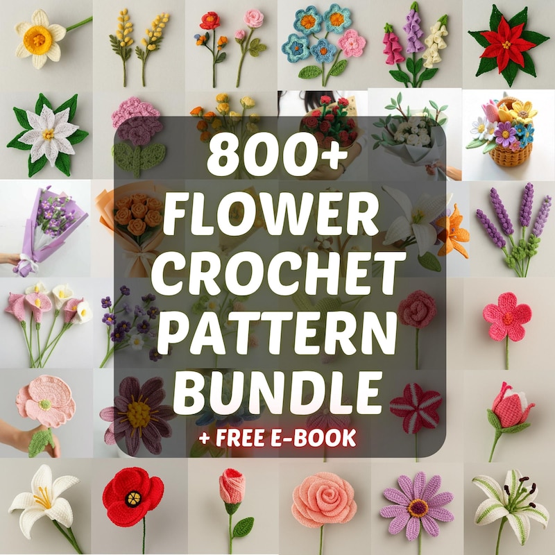 Stitch Rose Flower Bouquet - Etsy