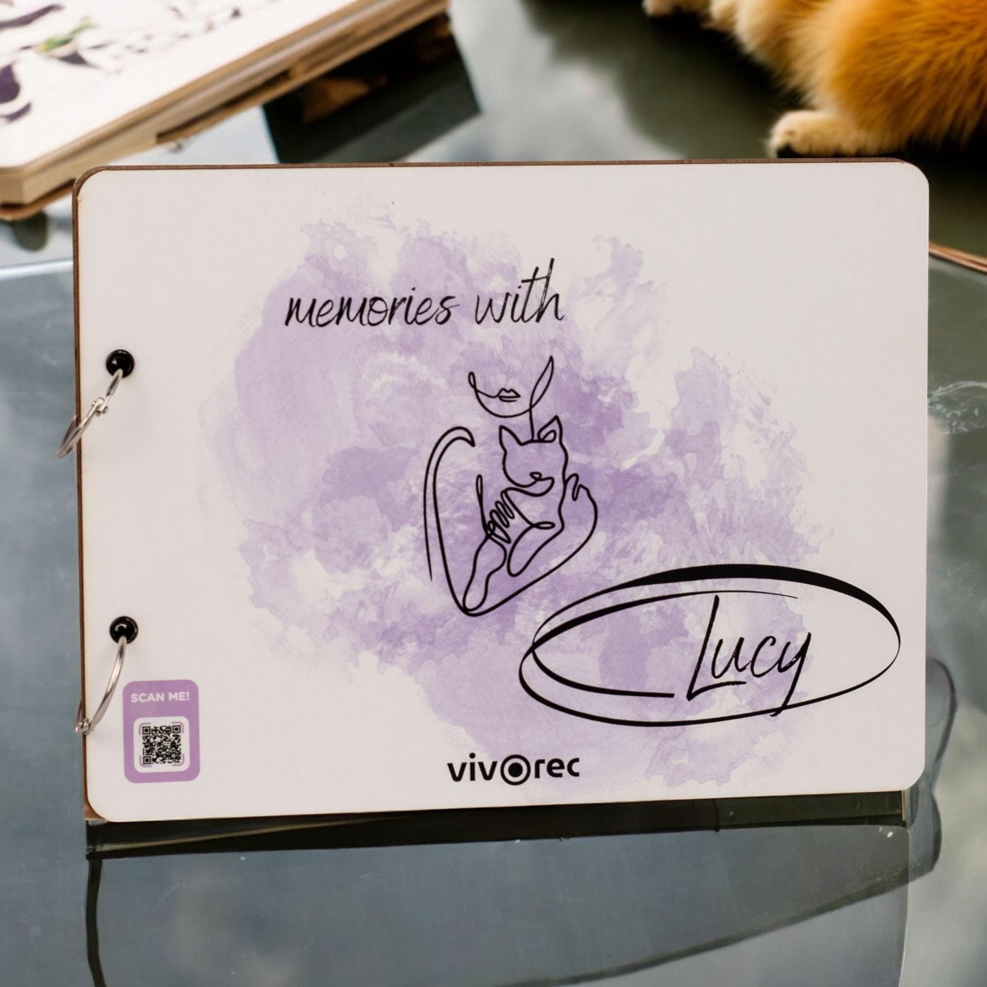 Personalized Cat Memory Scrapbook, Custom Photo Album, Cat Keepsake ...