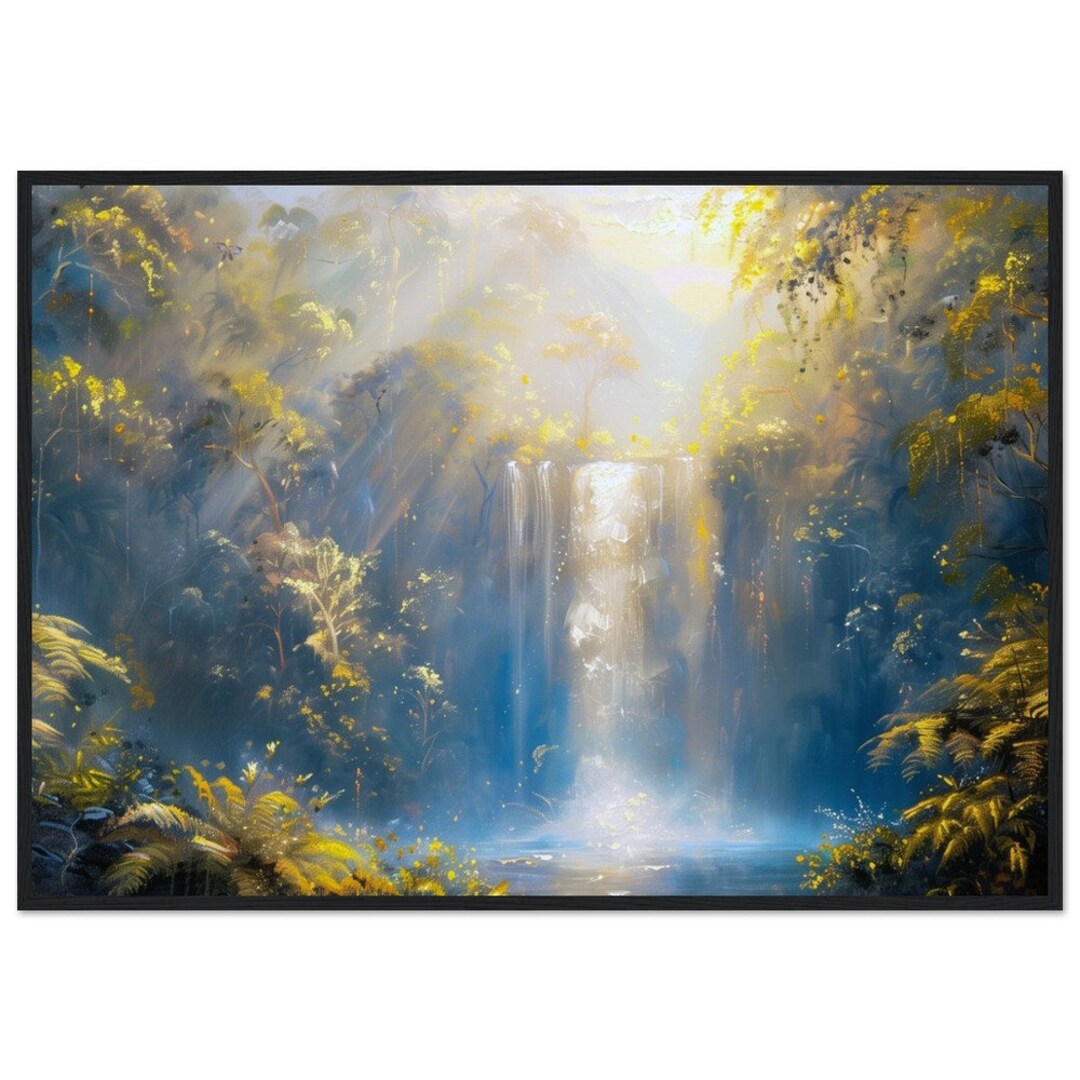 Fine Art Waterfall Australian Rainforest Premium Framed Wall Art Art ...