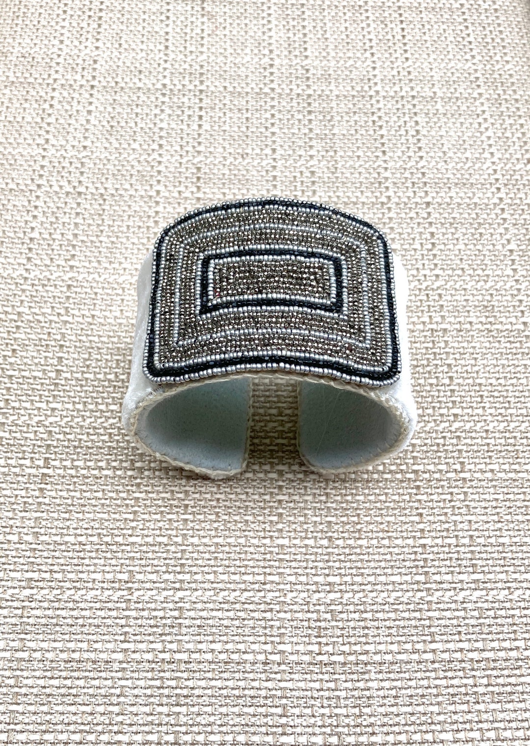 Velvet Beaded Adjustable Cuff Bracelet - Etsy