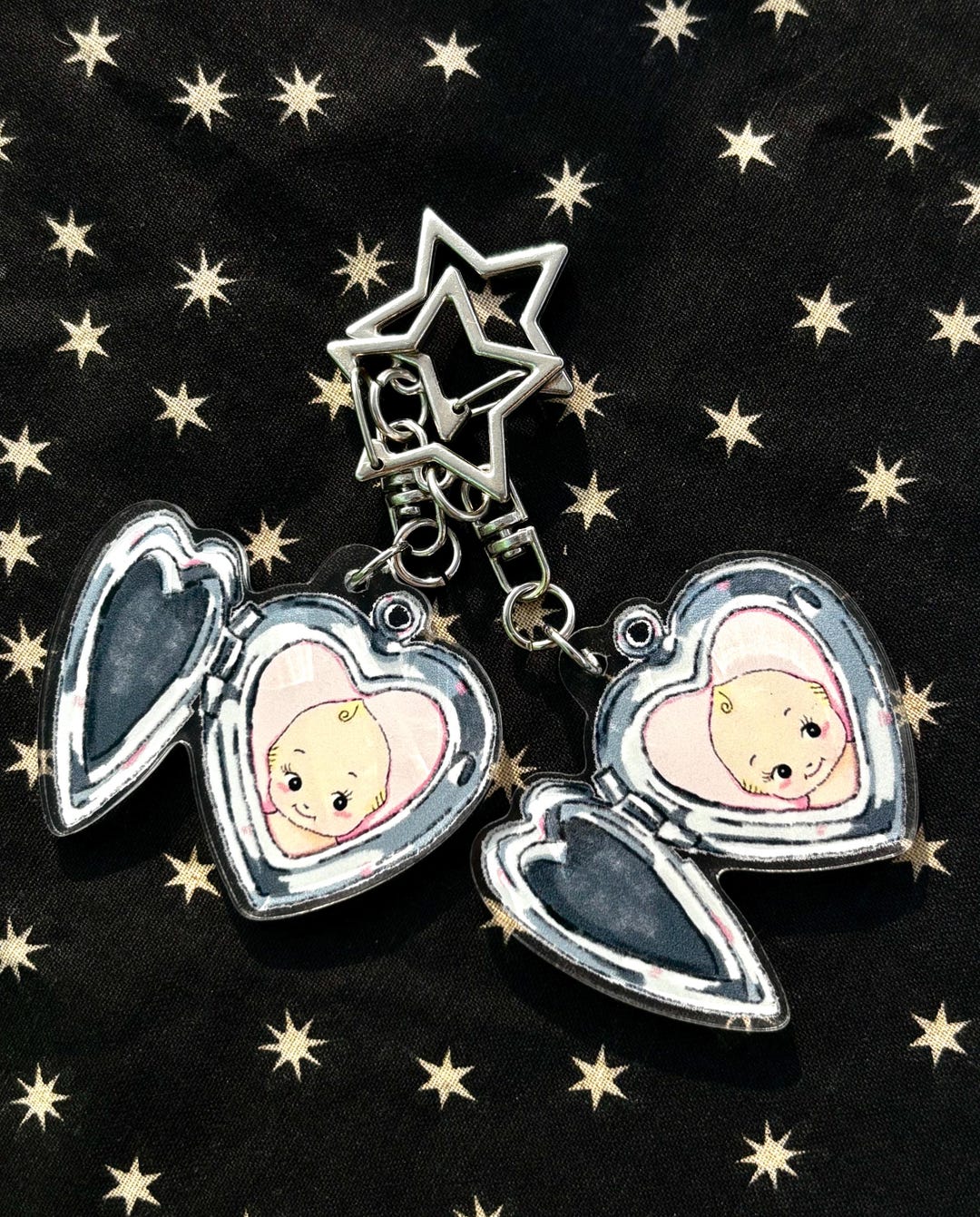 Kewpie Locket Keychain - Etsy