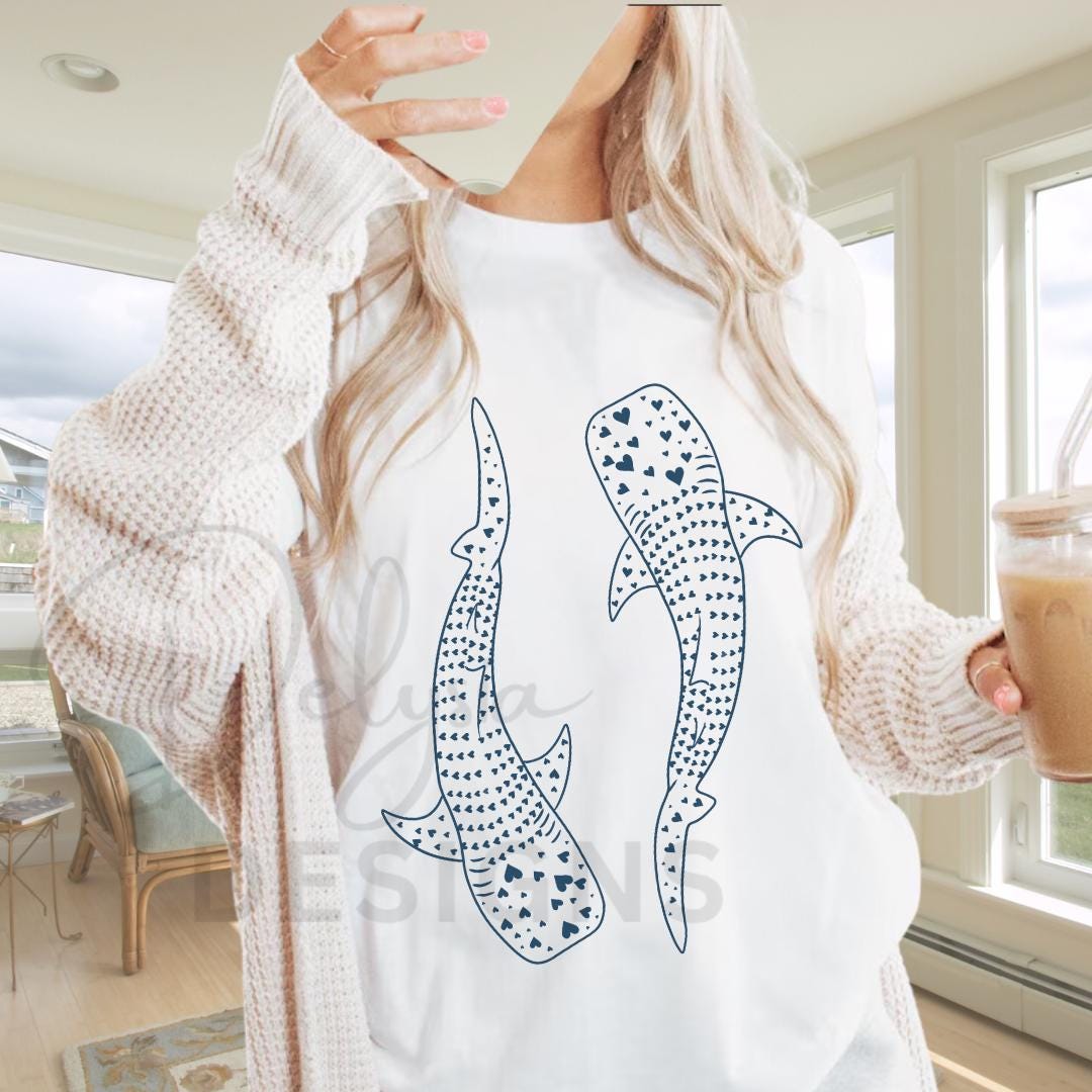 Oceancore Whale Shark Shirt Coconut Girl Shirt Fisherman Aesthetic ...