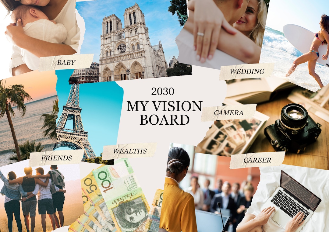 Editable Vision Board Template - Etsy