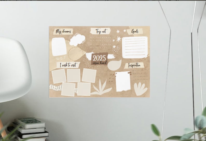 2025 Vision Board Printable - Etsy