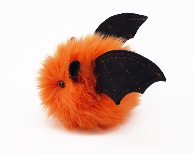 Stuffed Bat Stuffed Animal Cute Plush Toy Bat Luna the Orange - Etsy