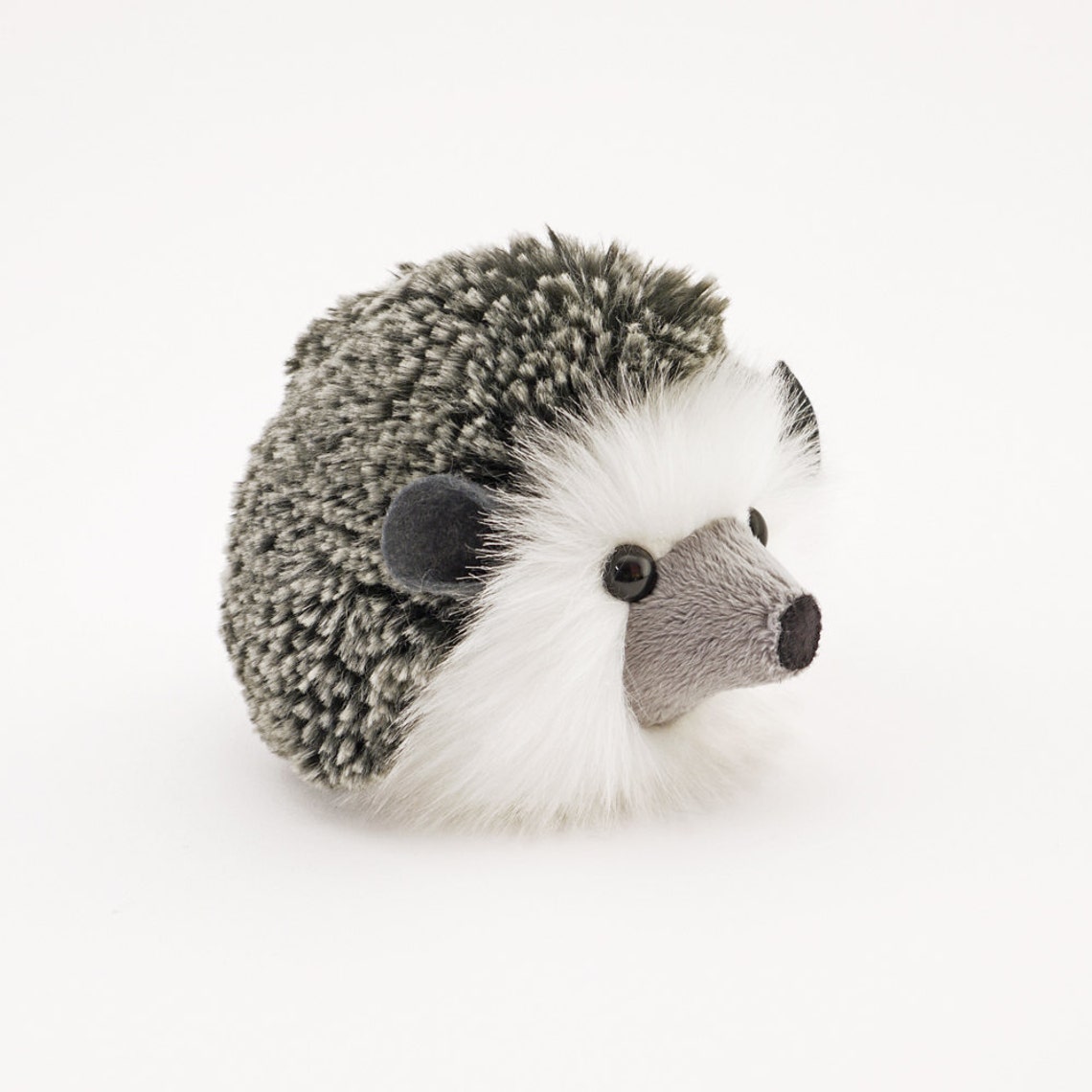 Stuffed Hedgehog Plush Toy, Hemingway the Fuzziggle, Grey Faux Fur ...