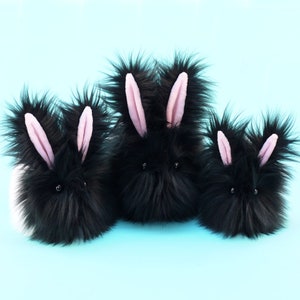 Black and White Bunny Stuffed Animal Plush Toy Bunny Rabbit Oscar Faux ...