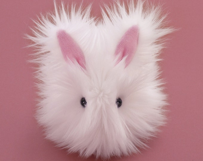 Fluffy Bunny Stuffed Animal Cute Plush Toy White Cottonball - Etsy