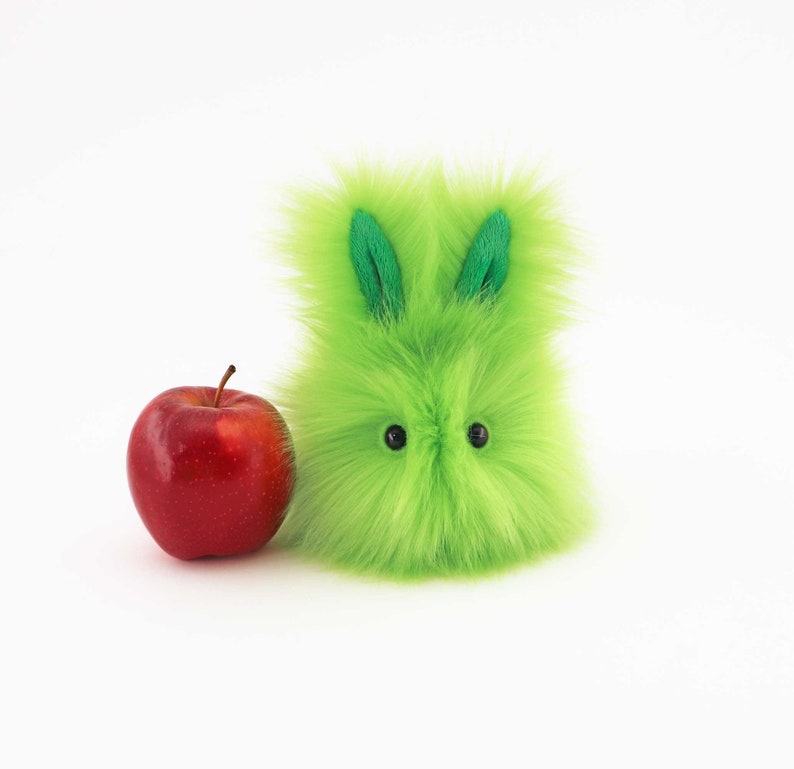 Lime Green Easter Bunny Stuffed Animal Cute Plush Toy Herb - Etsy