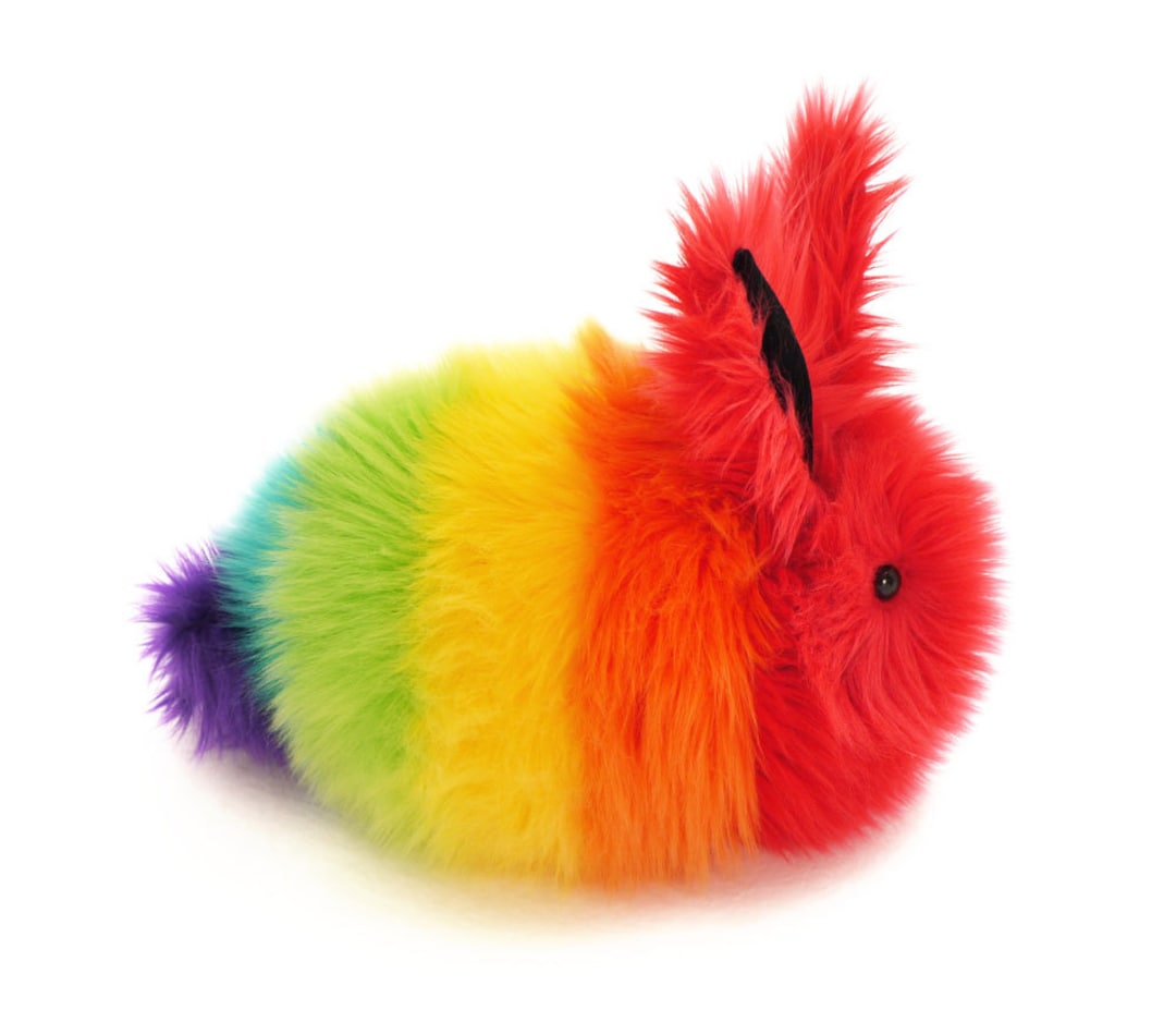 Rainbow Stuffed Bunny Cute Stuffed Animal Plush Toy Bow the Rainbow ...