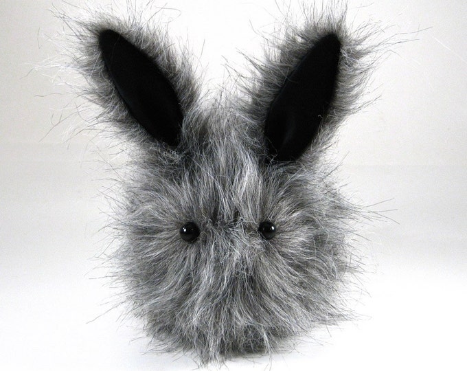 Scruffy Grey Rabbit Soft Stuffed Plushie Momma Size - Etsy