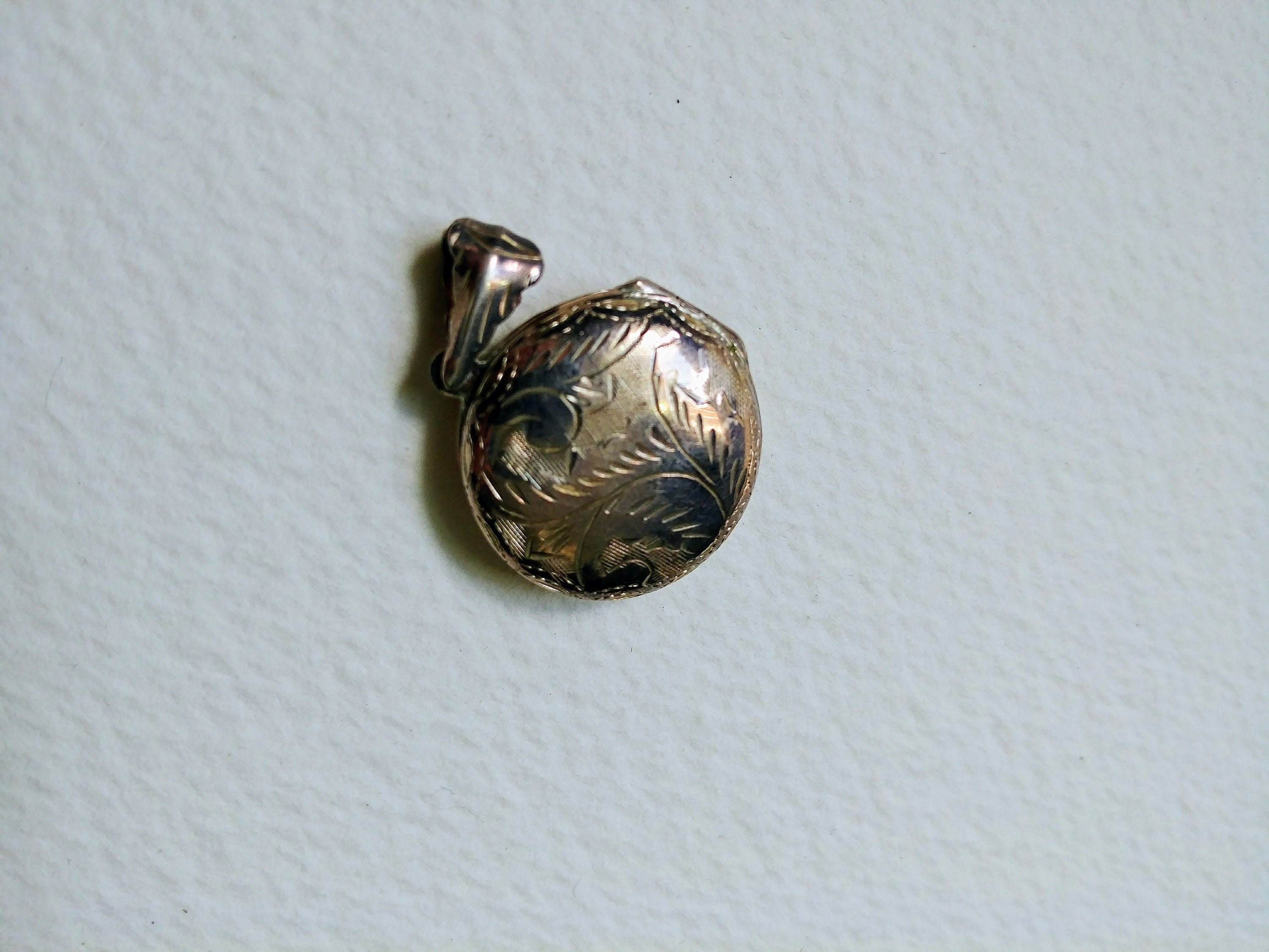 Vintage Hand Engraved Sterling Silver Floral Locket - Etsy