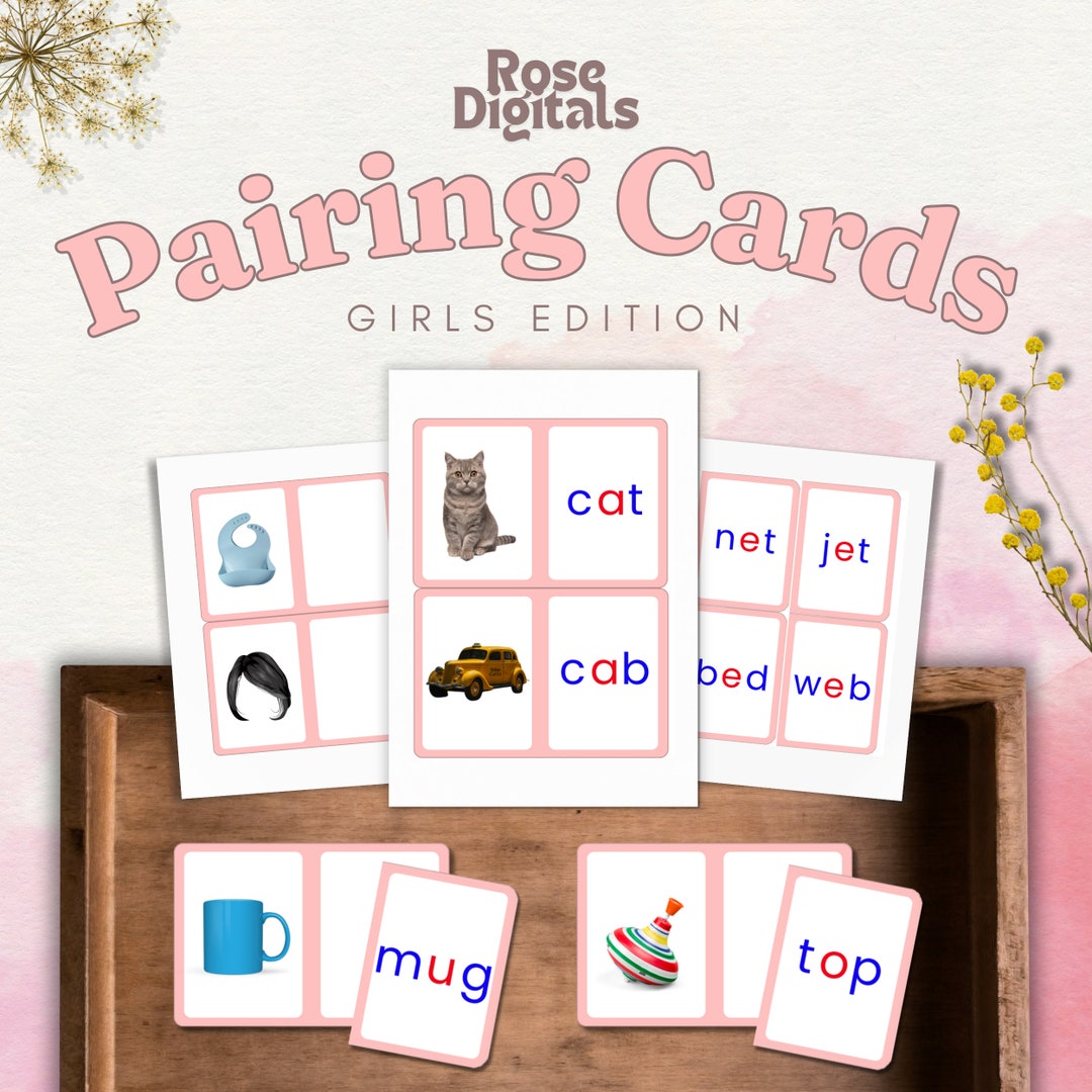 Pairing Cards, Vowels and Consonants Letters, Spelling for Kinder ...