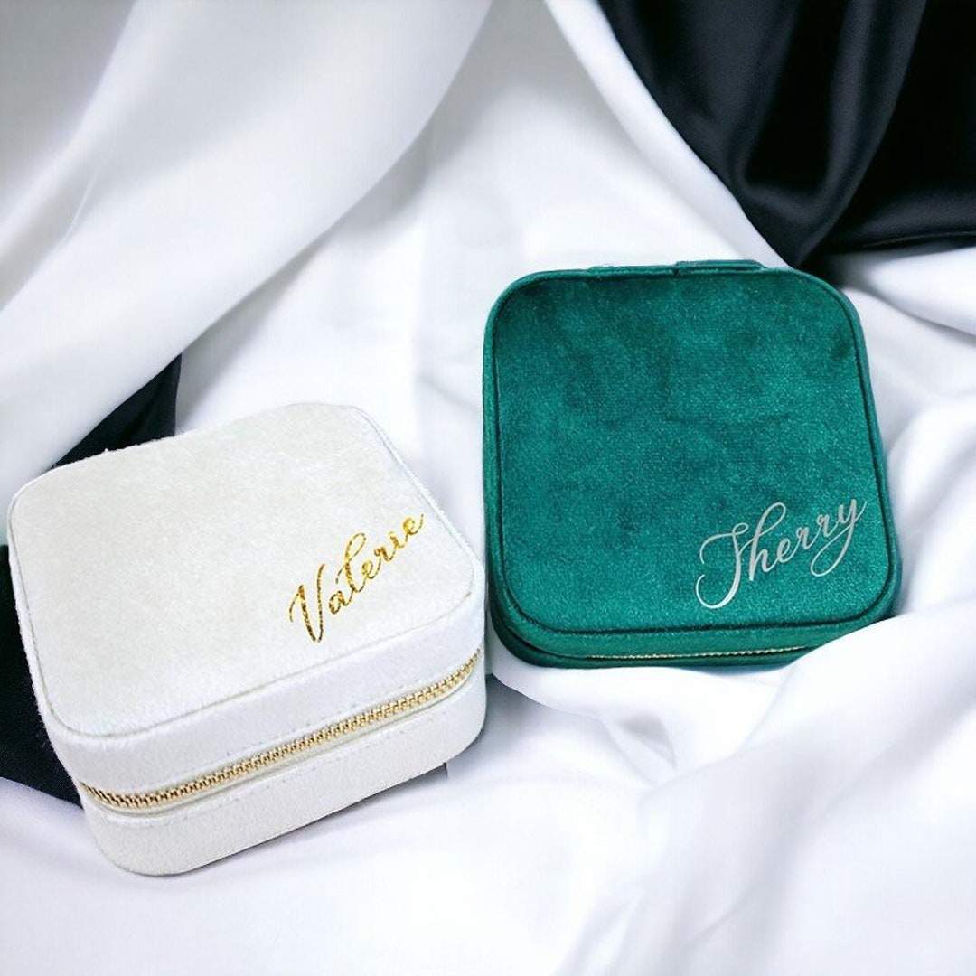 Custom Velvet Jewelry Box Travel Jewelry Storage Gift for Her ...