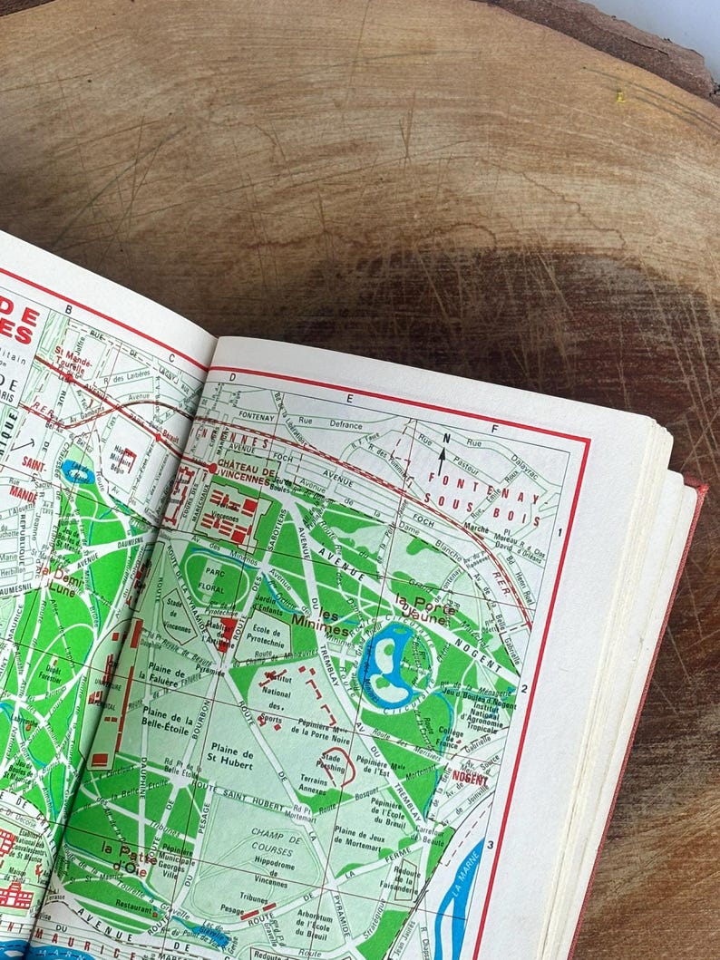 Vintage French Paris Guide Book, Bus, Metro and Maps 1970s - Etsy
