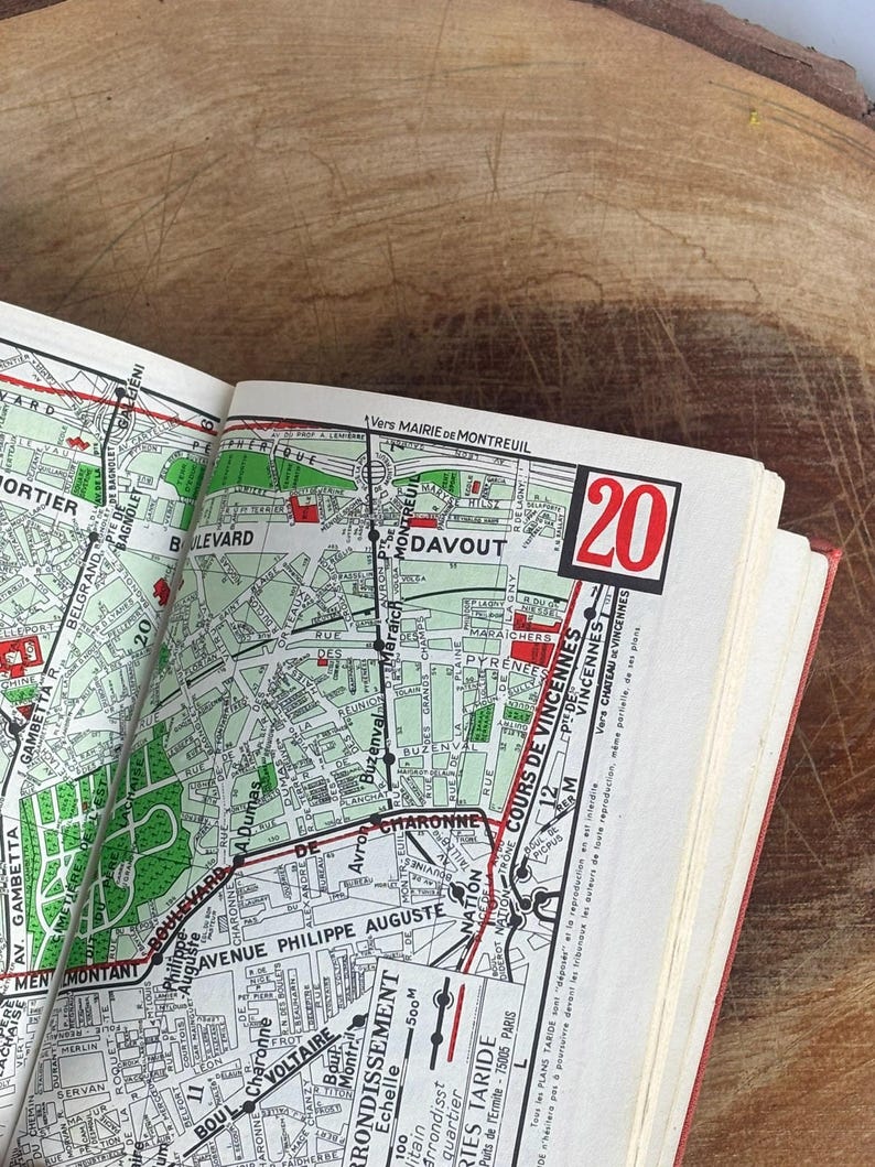Vintage French Paris Guide Book, Bus, Metro and Maps 1970s - Etsy