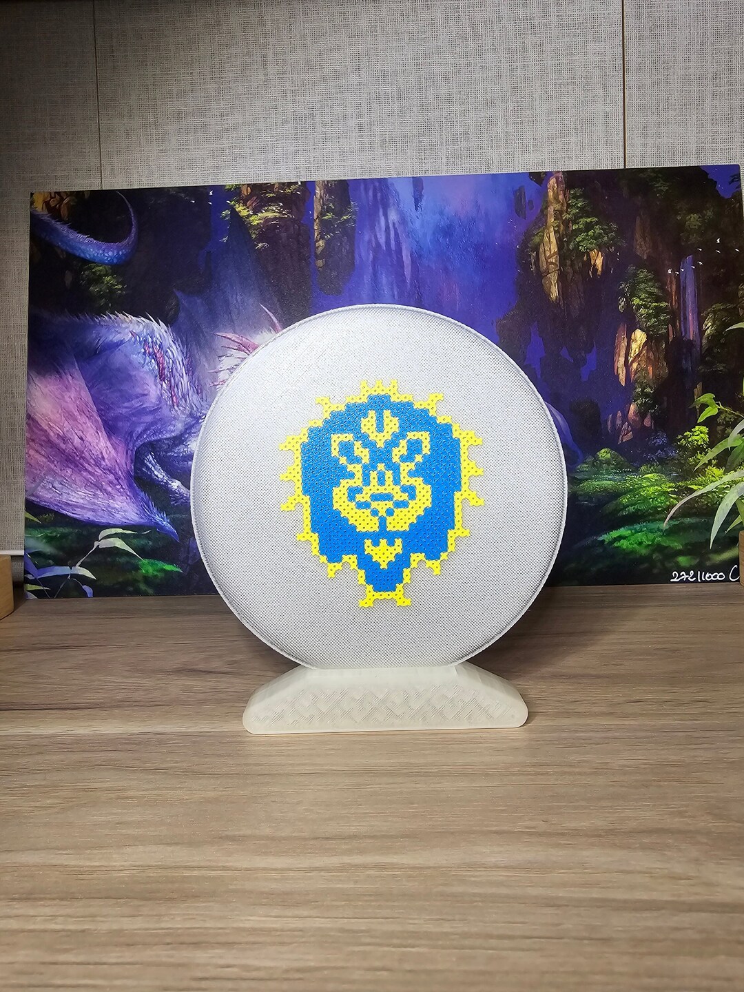 3D Printing Embroidery the Alliance Geek Figurine Decoration for World ...