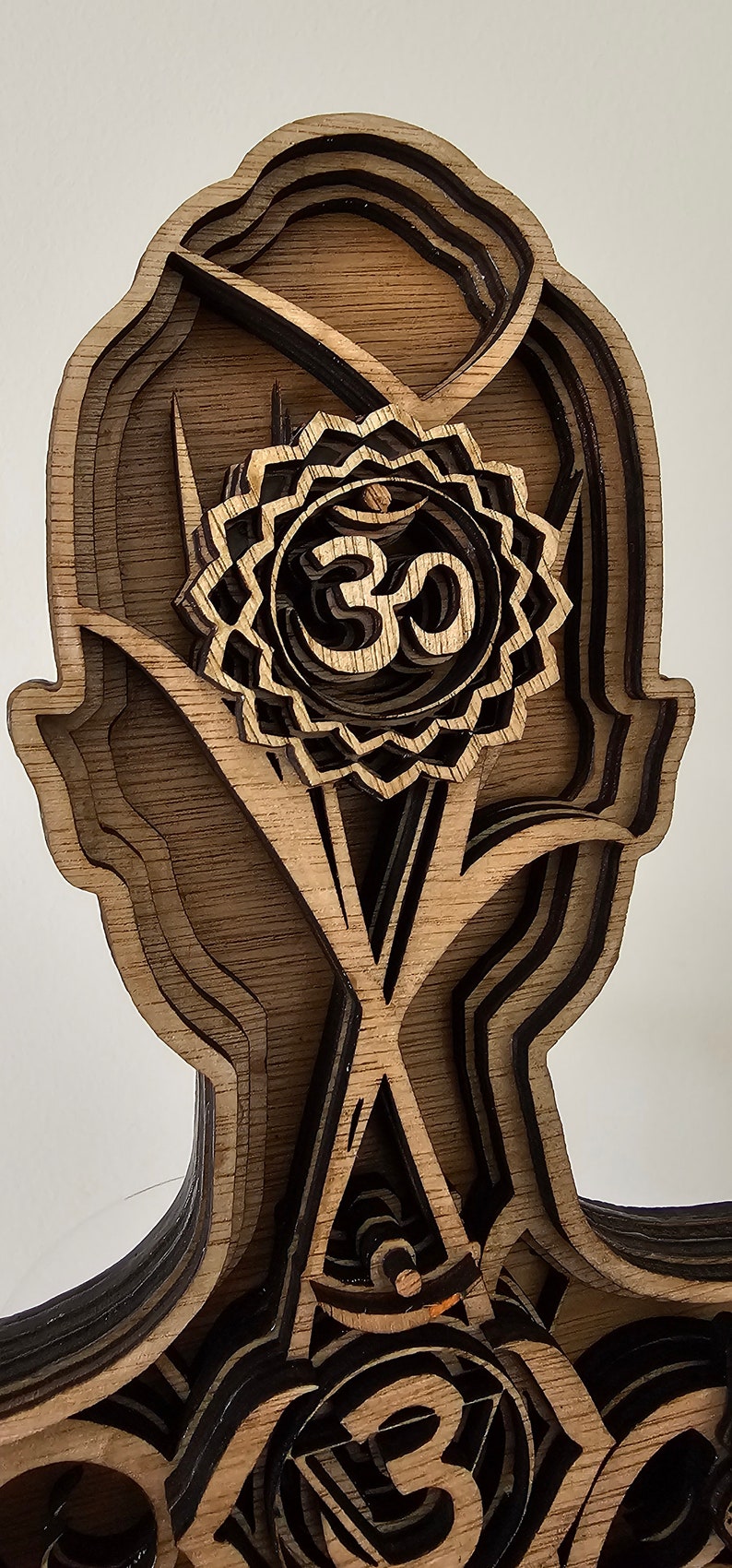 Buddha Yoga Laser Cut Wooden Wall Decor Chakra Art Ornament Lightburn ...