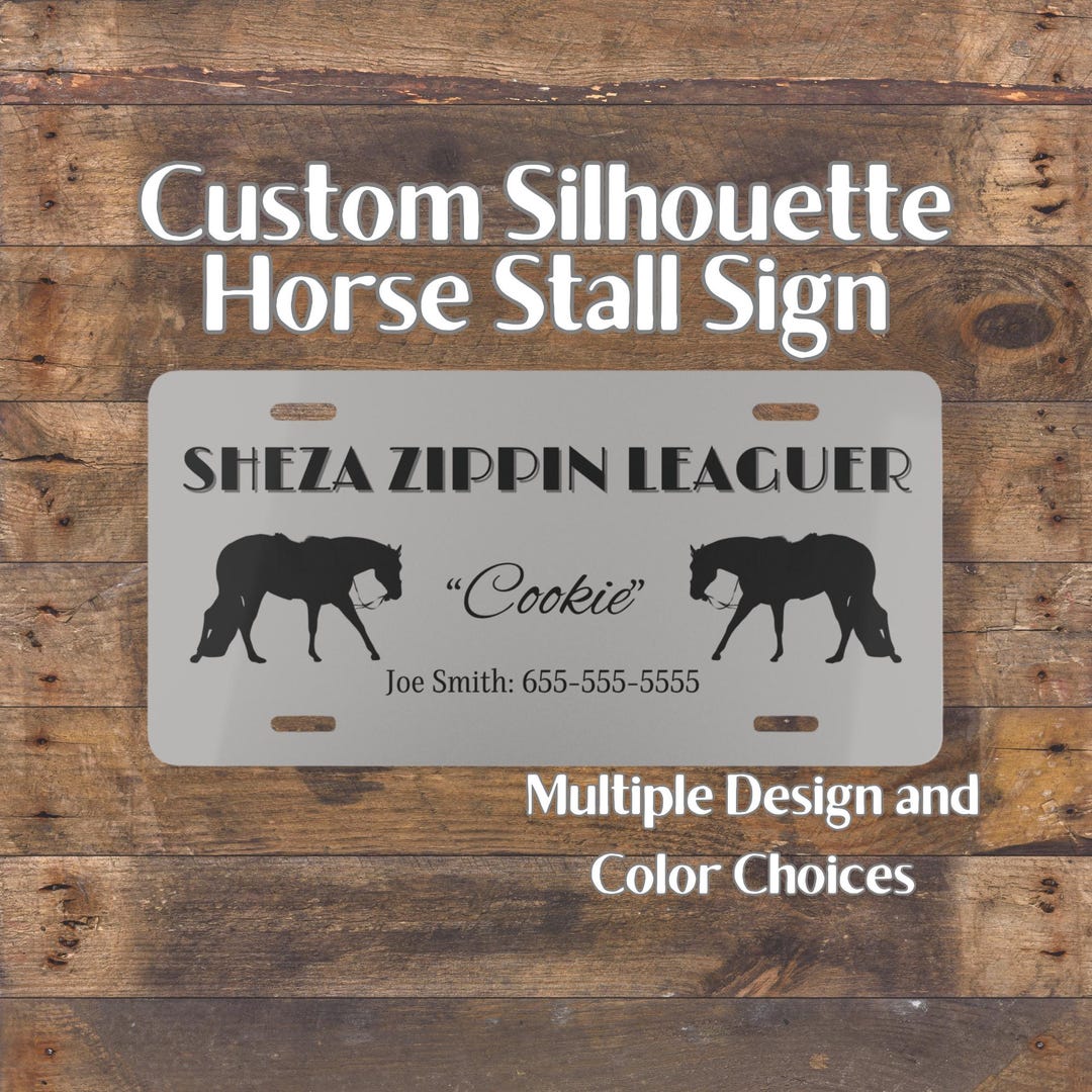 Personalized Aluminum Horse Stall Sign: Custom Emergency Contact - Etsy
