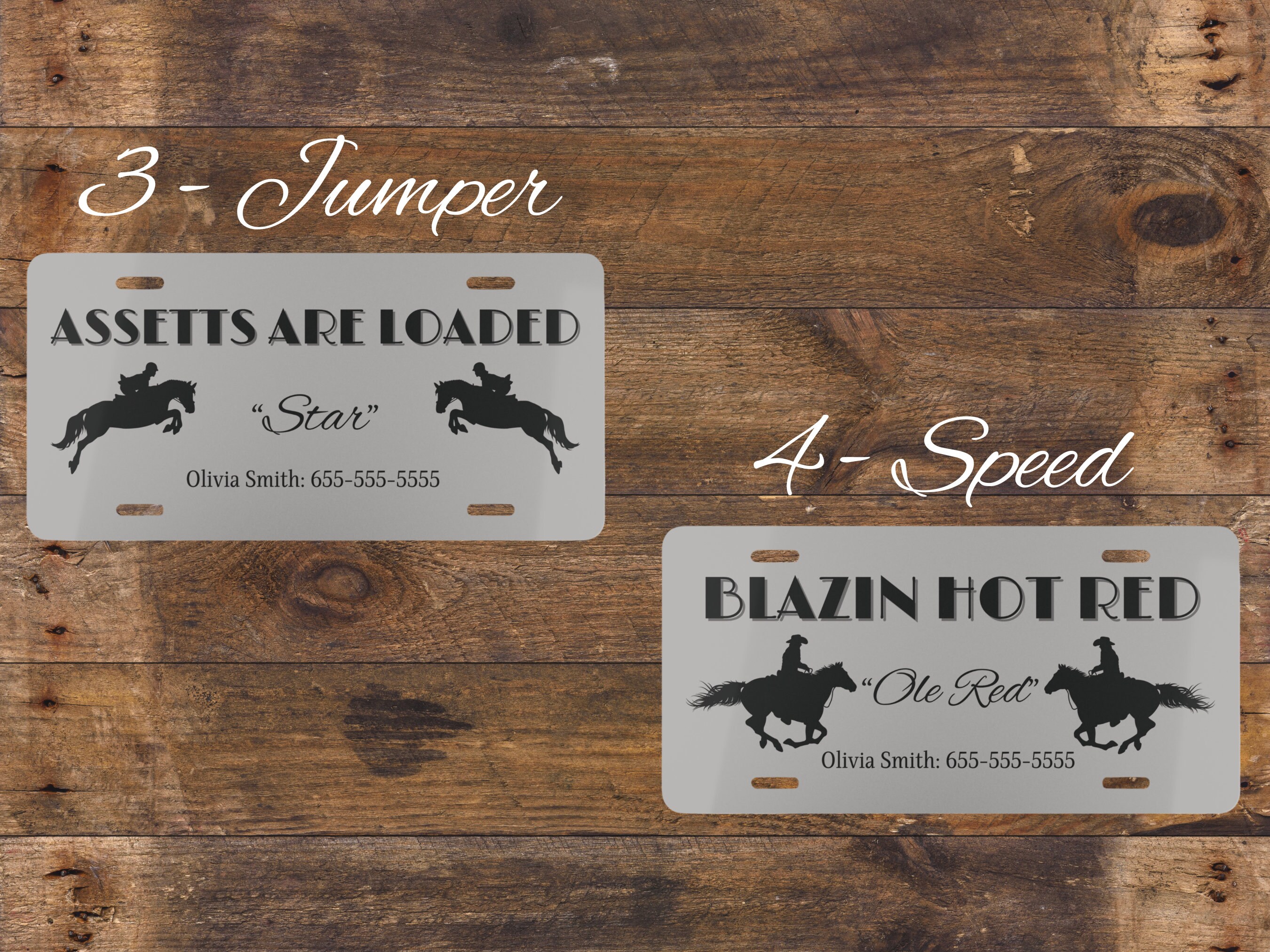 Personalized Horse Stall Sign, Custom Aluminum Contact Stall Sign, in ...