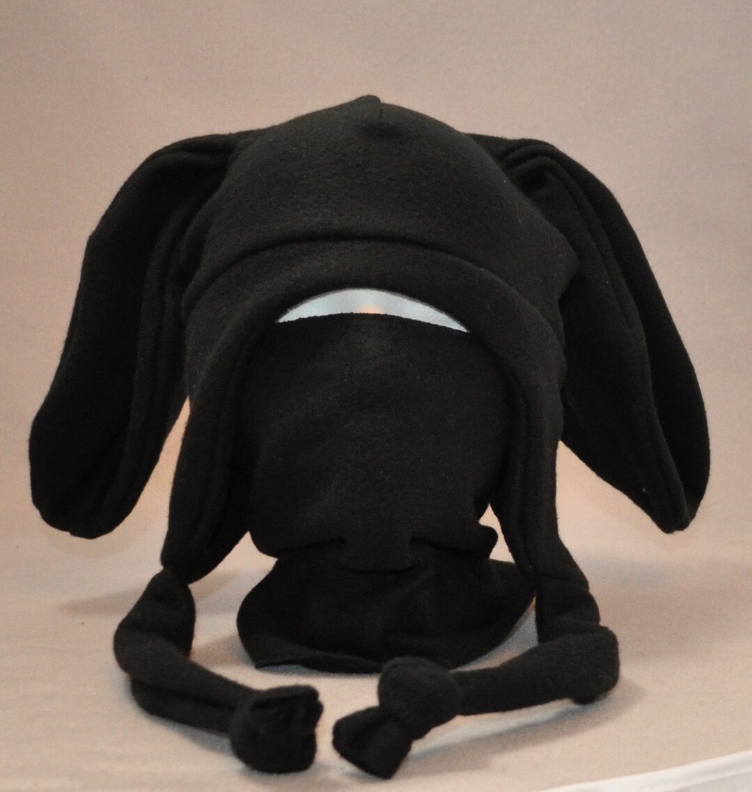 Ninja Bunny Rabbit Set Hat and Neckwarmer Facewarmer Fleece Beanie Hat ...