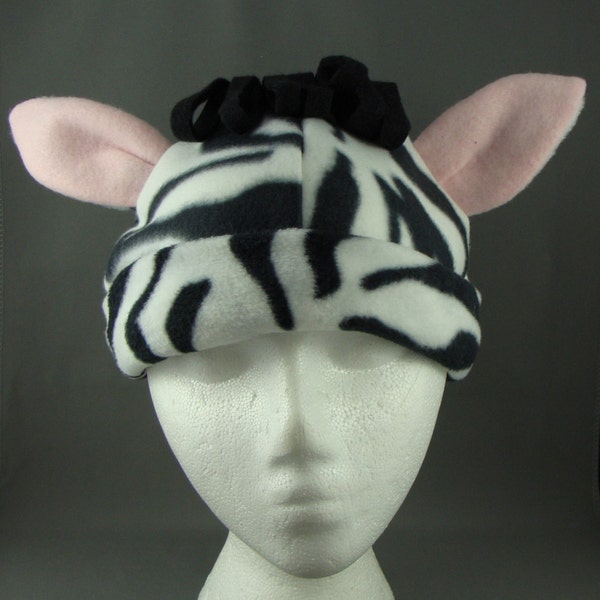 Zebra Hat - Etsy