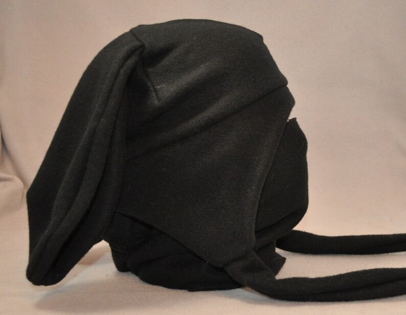 Ninja Bunny Rabbit Set Hat and Neckwarmer Facewarmer Fleece Beanie Hat ...