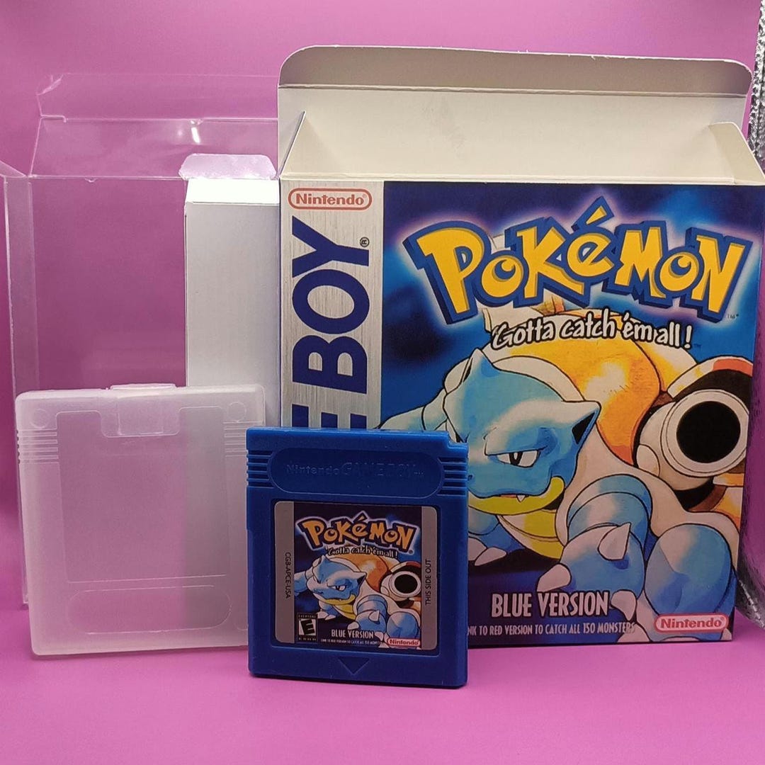 New BOXED GBC Game Pokemon Blue Custom ROM Gameboy Colour Nintendo ...