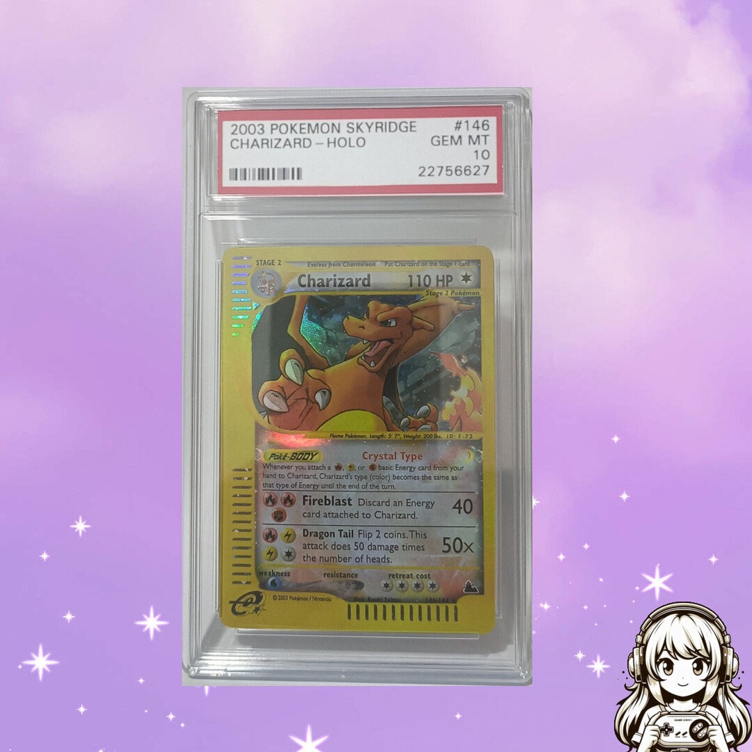 Pokemon Skyridge Original Charizard Shadowless Card in Graded Slab - Etsy