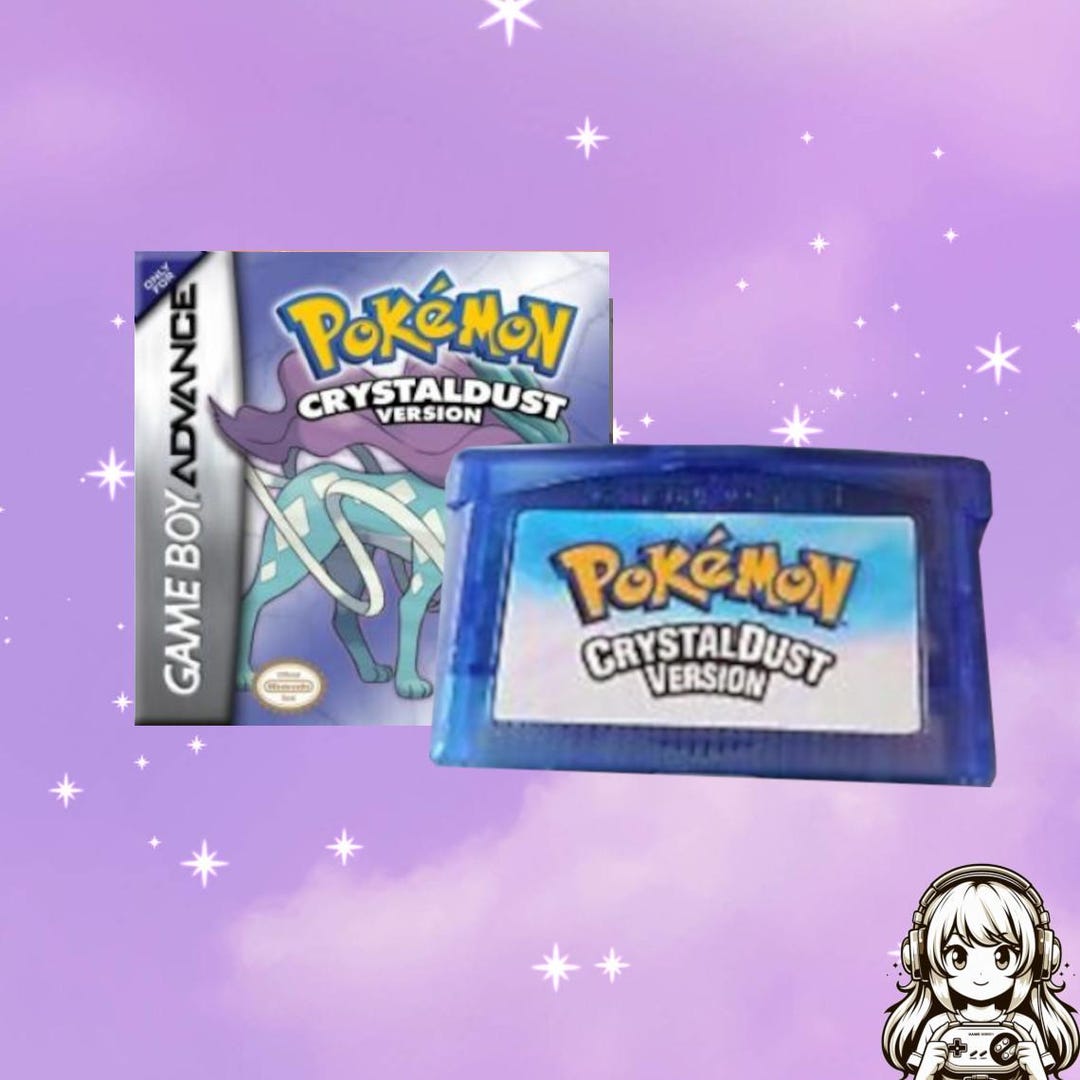 New GBA Game Pokemon Crystal Dust Custom ROM Gameboy Advance Nintendo ...