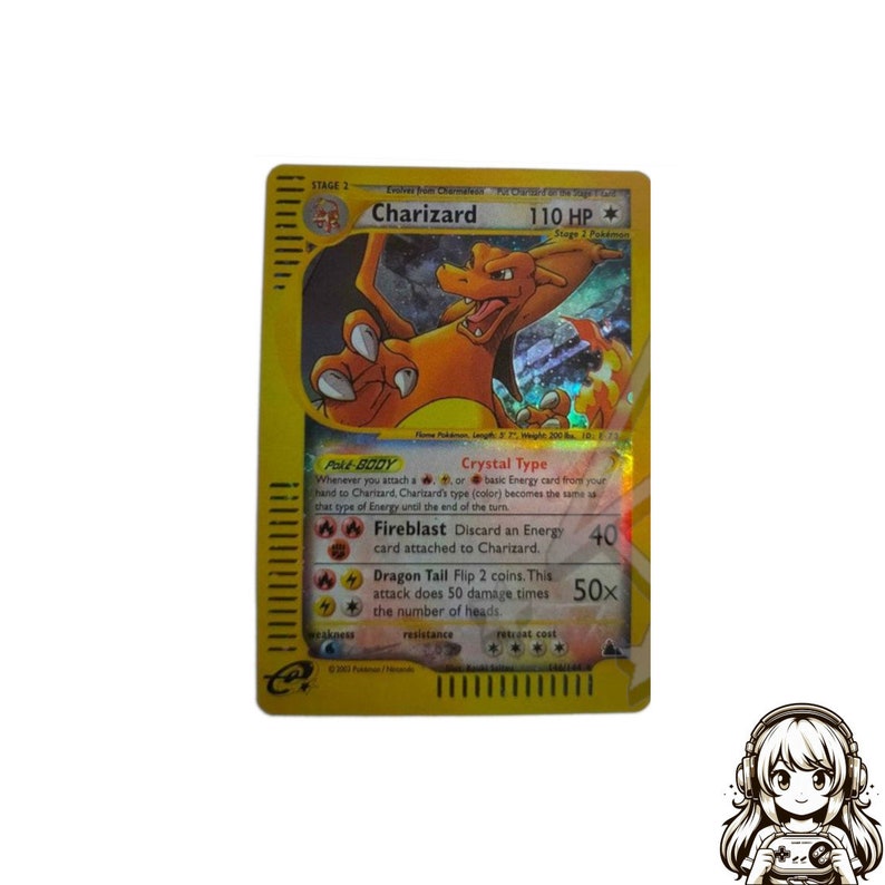 Pokemon Skyridge Original Charizard Shadowless Card in Graded Slab - Etsy