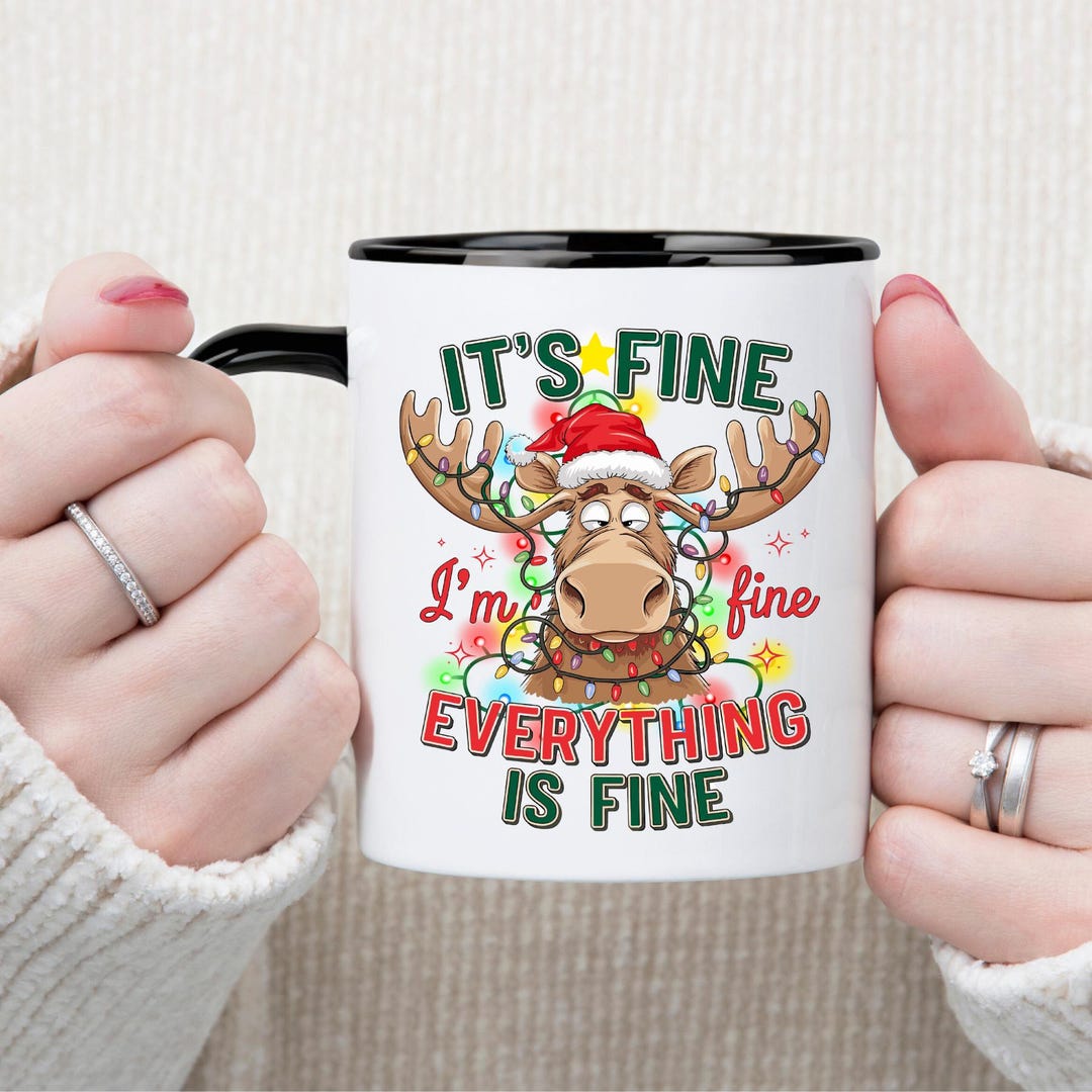 Christmas Vacation Moose Coffee Mug, Moose Cup, Moose Lover Gift, Cozy ...