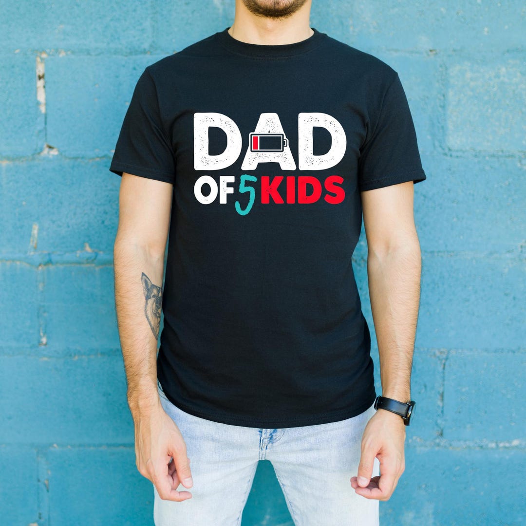 Dad of Kids PNG, Funny Tired Dad Shirt Design, Low Battery Dad PNG ...
