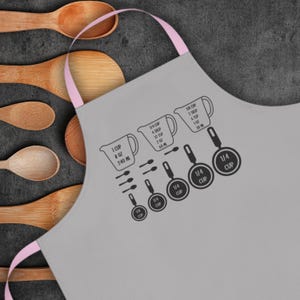 Kitchen Conversion Chart Apron for Women, Kitchen Apron for Grandmother ...