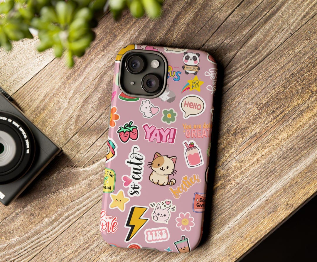 Cute Aesthetic Stickers Phone Case, College Phone Case, Iphone/samsung ...