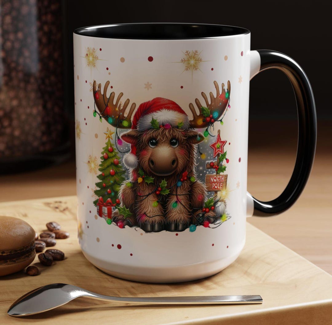 Christmas Vacation Moose Coffee Mug, Moose Cup, Moose Lover Gift, Cozy ...