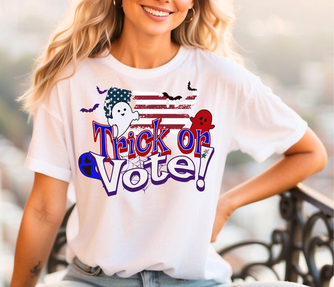 Trick or Vote T-shirt, Election 2024 Tee, USA Voting Shirt ...