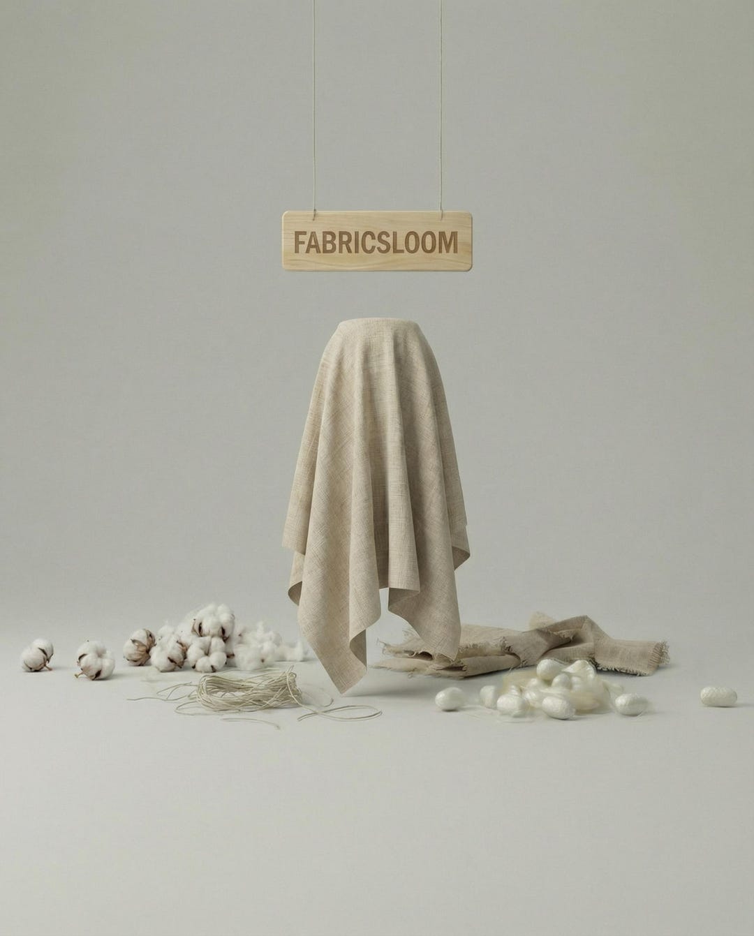 100% Pure Raw Linen Fabric, Solid Pattern, Beige Color, 140 Cm Wide ...