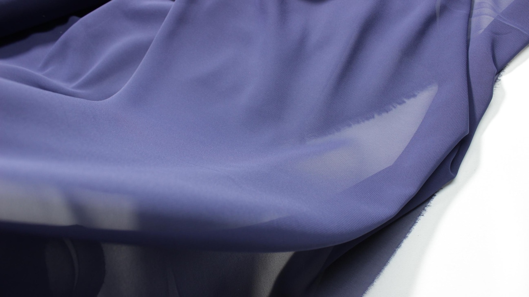 Elegant Pure Navy Blue Chiffon Fabric - Perfect for Bridal Dresses ...