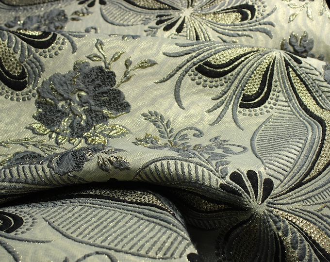 Elegant Gold and Silver Floral Brocade Fabric (made in Turkey) - Etsy