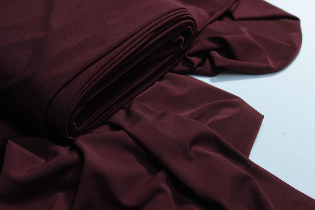 Claret Red Sandy Fabric: Stretchy Silk Cotton Blend, 59" Wide - Etsy