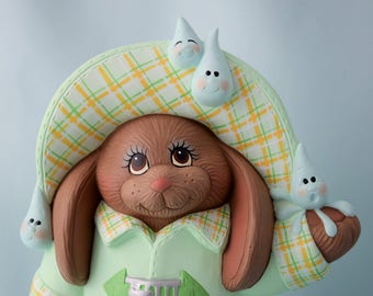 Green bunny rabbit | Etsy