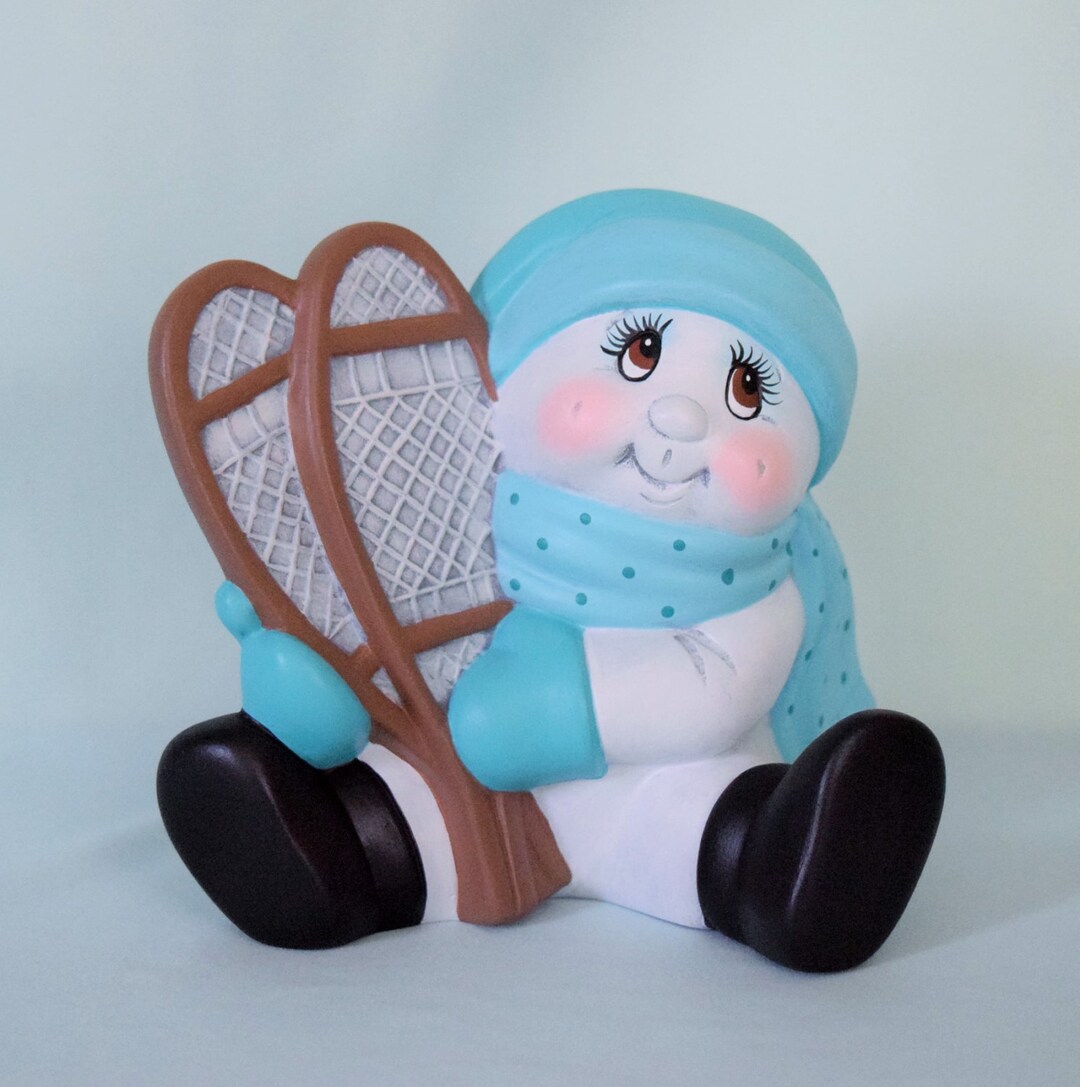 Snowman With Snowshoes - Cute Blue Snowman - Christmas Decoration ...