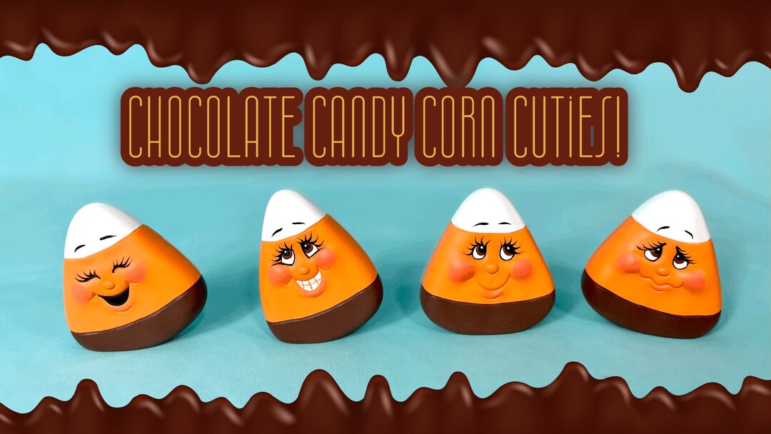 Chocolate Candy Corn Cuties | Ceramic Fall Set | Halloween Decor - Etsy
