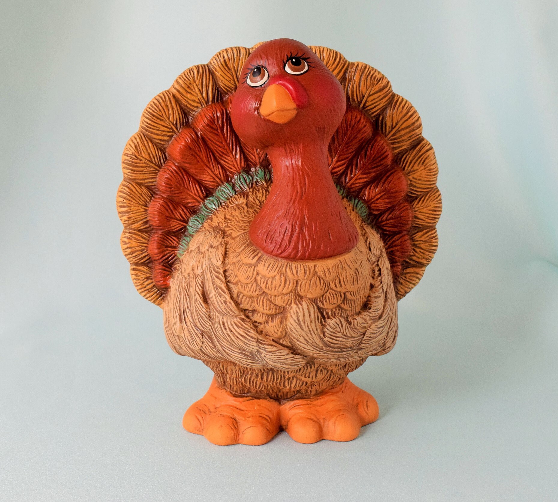 Festive Ceramic Turkey Centerpiece - Thanksgiving Table Decor for ...