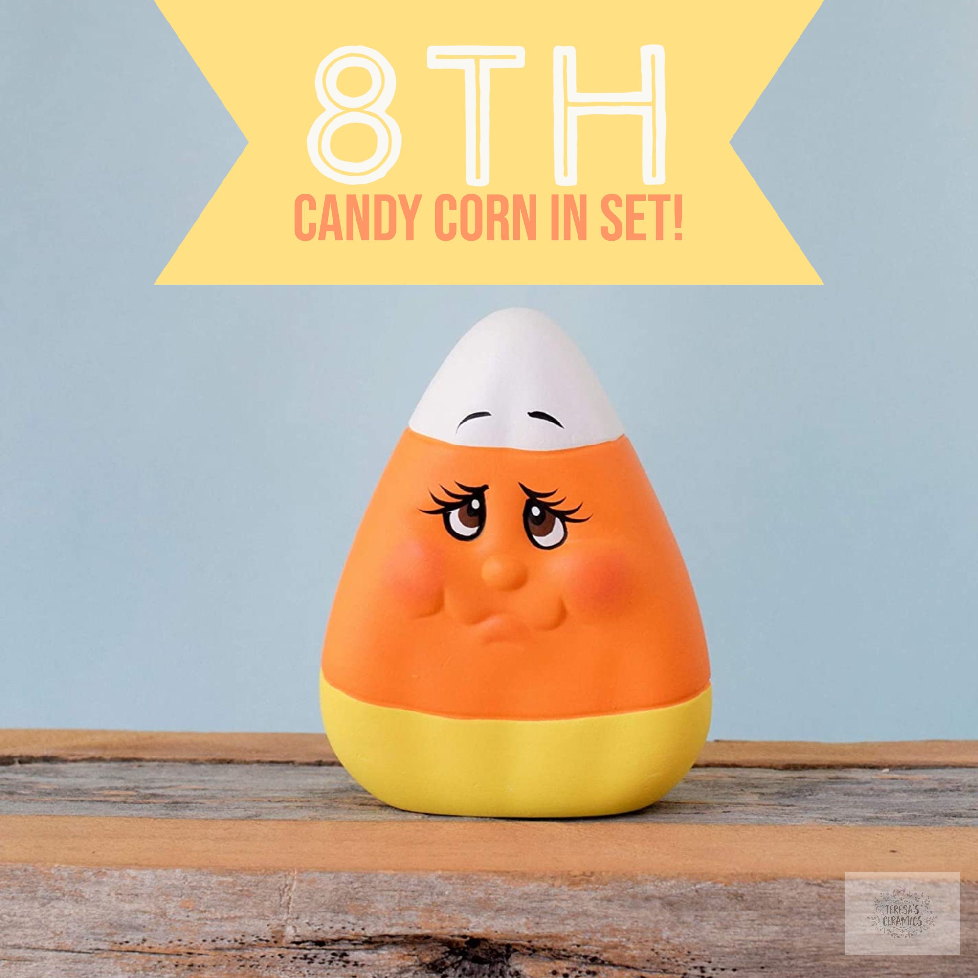 Candy Corn Cuties | Ceramic Fall Set | Halloween Decor - Etsy