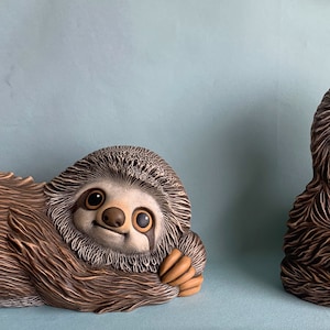 Ceramic Sloth - Large Size Sloth - Spring Decor - Yard Art - Sloth Gift ...