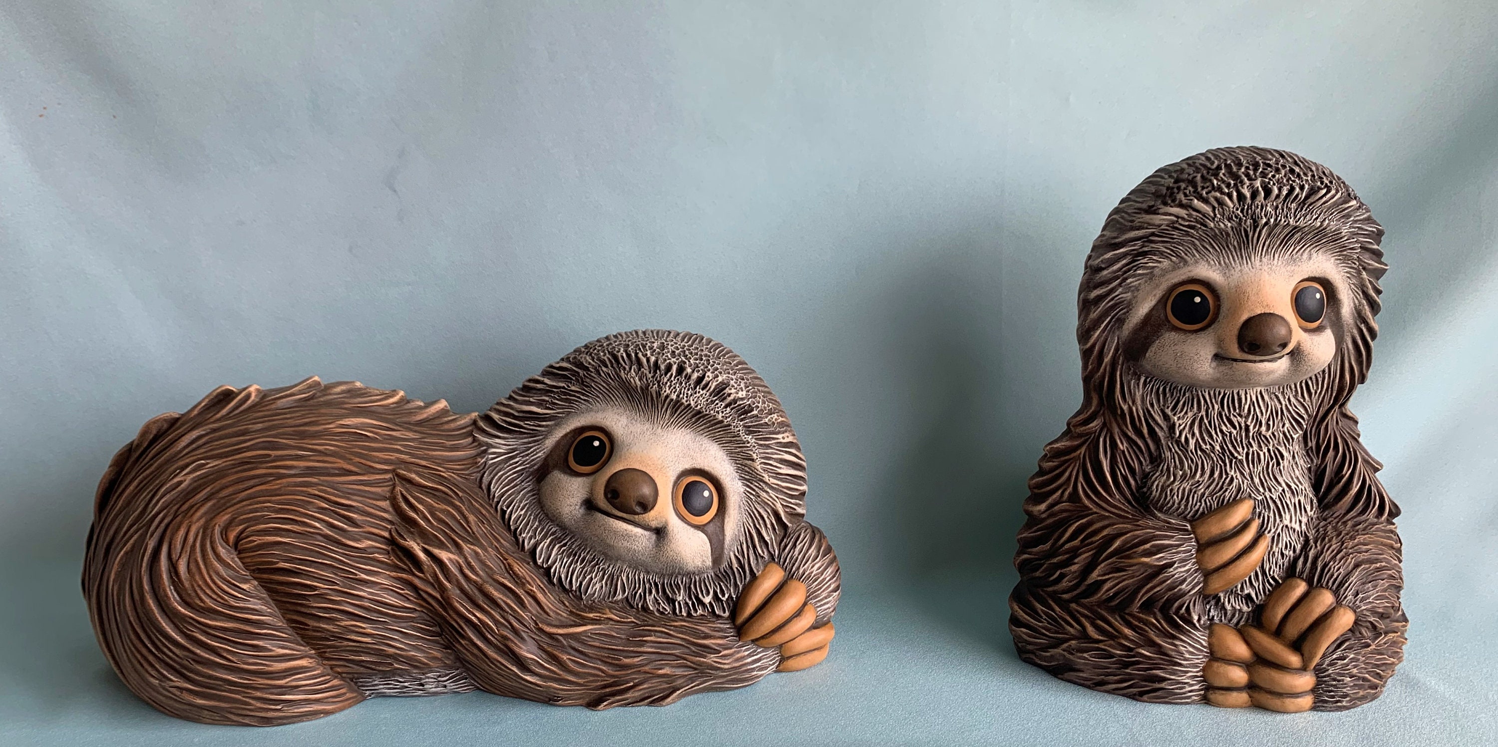 Large Ceramic Sloth Statue: Unique Garden Art, Spring Decor, Adorable ...